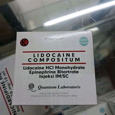 Jual Lidocain Lidocaine Compositum Box Isi 10 Ampul Di Seller Apotik Hanifa Pal Meriam 2 Kota