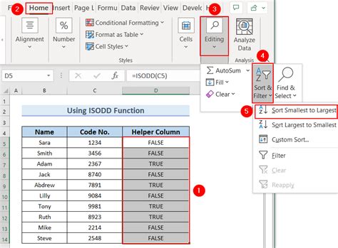 How To Sort Odd And Even Numbers In Excel Easy Examples