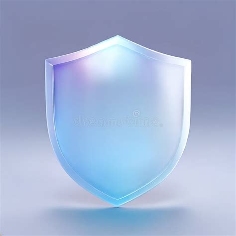 Icon Of Shield Glossy Glass Style Stock Illustration Illustration Of