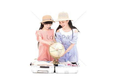 어머니와 딸 포장 가방 사진 무료 다운로드 Lovepik