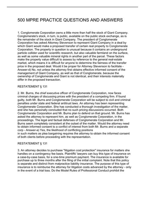 500 Mpre Practice Questions And Answers Mpre Stuvia Us