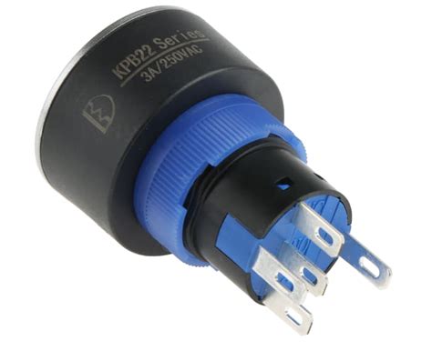 RS PRO RS PRO Illuminated Push Button Switch Panel Mount SPDT 22 2mm Cutout Red LED 250V