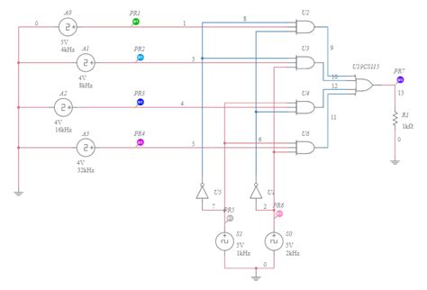 4x1 Multiplexer Multisim Live