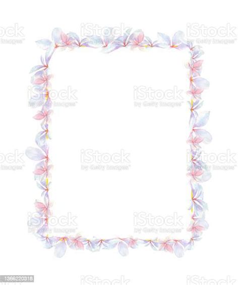 잎으로 만든 수채화 꽃 프레임 엽서 초대장의 디자인에 적합합니다 꽃 나무에 대한 스톡 벡터 아트 및 기타 이미지 꽃 나무