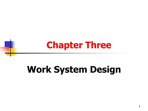 OM Chapter 3 Ppt Operations Management Chapter 3 Work System Design PPT