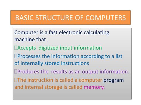 Ppt Basic Structure Of Computers Powerpoint Presentation Free Download Id8801436