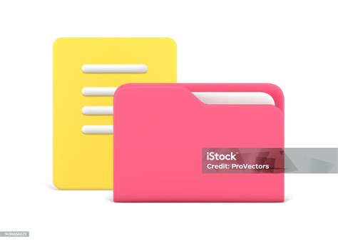 문서 종이 페이지 폴더 아카이브 스토리지 데이텀 사이버 공간 카탈로그 조직 3d 아이콘 벡터 3차원 형태에 대한 스톡 벡터 아트