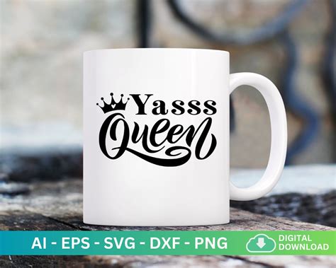 Yasss Queen Svg Yass Queen Shirt Broad City Fierce Bachelorette Party Favor Girl Weekend