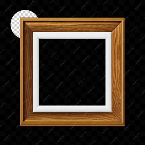 Premium Psd Wooden Square Frame