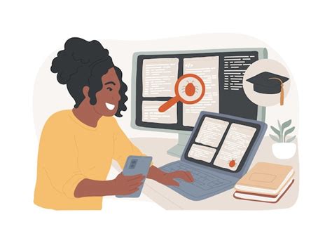 Premium Vector Software Testing Course Isolated Cartoon Vector