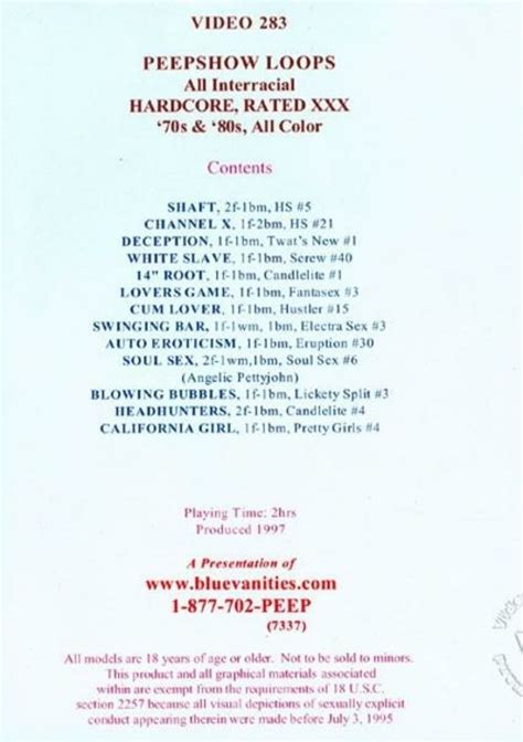 Watch Peepshow Loops 283 70s 80s All Color With 13 Scenes Online