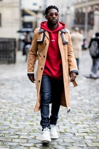 Red Hoodie With Blue Jeans Spring Outfits For Men 7 Ideas And Outfits
