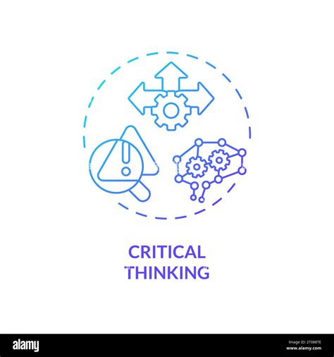 2d Gradient Thin Linear Icon Critical Thinking Concept Stock Vector Image And Art Alamy