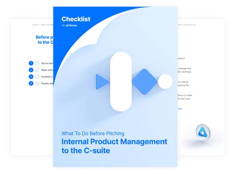 Checklist What To Do Before Pitching Internal Product Management To The C Suite Airfocus