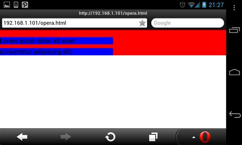Css How To Override Text Wrapping In Opera Mobile Stack Overflow