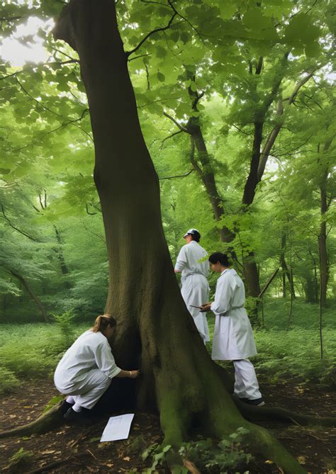 Doctors Examining A Tree In A Forest Impossible Images Unique Stock Images For Commercial Use