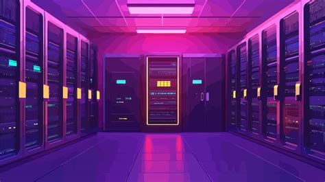 Cloud Server Room And Big Data Processing Technology Concept Premium Ai Generated Vector