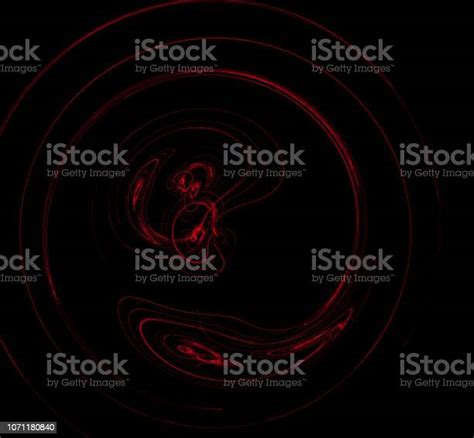 검은 바탕에 빨간색 구형 패턴입니다 판타지 프랙탈 텍스처입니다 디지털 예술입니다 3d 렌더링입니다 컴퓨터 생성 이미지 가장자리에 대한 스톡 사진 및 기타 이미지 Istock