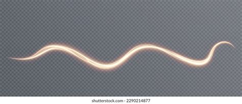 Golden Curved Light Line Png Rope Stock Vector Royalty Free 2290214877 Shutterstock
