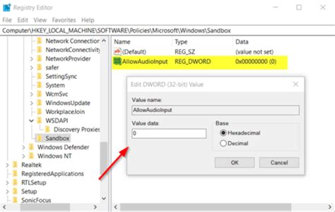 Enable Or Disable Audio Input In Windows Sandbox In Windows 11