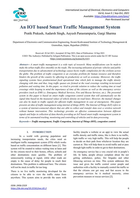 An Iot Based Smart Traffic Management System Pdf