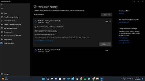 Protected Memory Access Blocked Microsoft Qanda