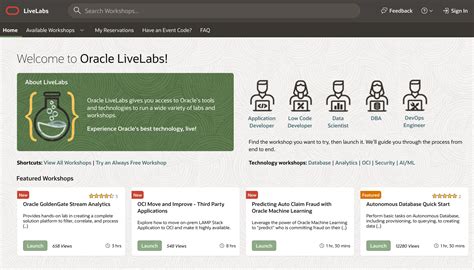 github oracle livelabs database