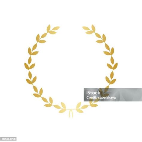 황금 그리스 월계관 고립 된 승리의 벡터 일러스트 레이 션의 상징 고급에 대한 스톡 벡터 아트 및 기타 이미지 고급 금