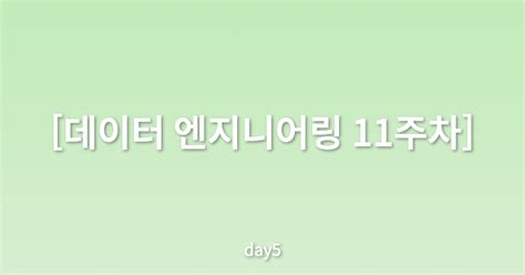 데이터 엔지니어링 데브코스 Til 11주차 Day5