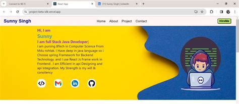 portfolio resume lookingforjob reactjs project skills frontend… sunny singh