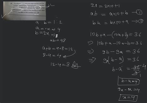The Difference Between A Two Digit Number And The Number Obtained By Inte