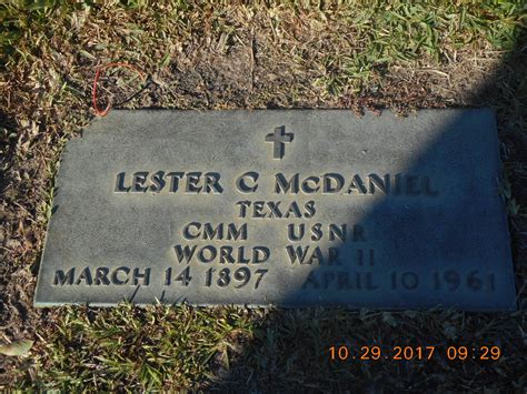 Lester Carl Mcdaniel 1897 1961 Mémorial Find A Grave