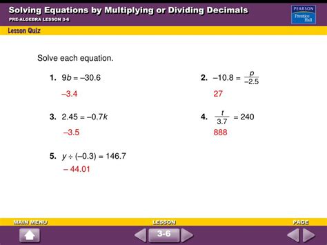 ppt solving equations by adding or subtracting decimals powerpoint
