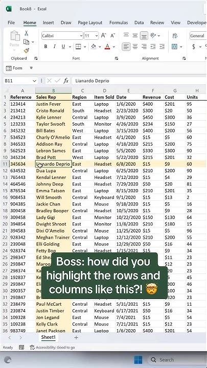 How To Highlight Active Row And Column Automatically Using Vba Advanced Excel Shorts