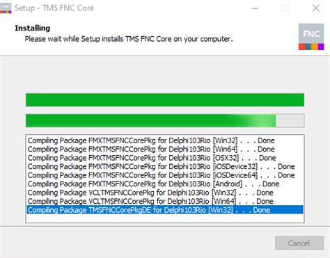 Installation Of TMS FNC Core TMS FNC UI Pack 3 2 2 1 For Delphi 10 3