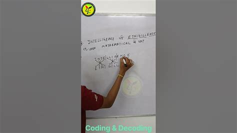 Coding And Decoding🔥🔥🔥👍👍 Reasoning Reasoningtricks Shorttricks
