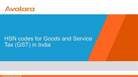 Hsn Codes For Goods And Service Tax Gst In India Pptx
