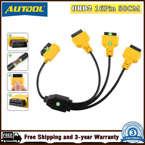 AUTOOL Cm Automobile OBD ELM Scanner Cable Car OBD Engine Fault Diagnostic Adapter Cable