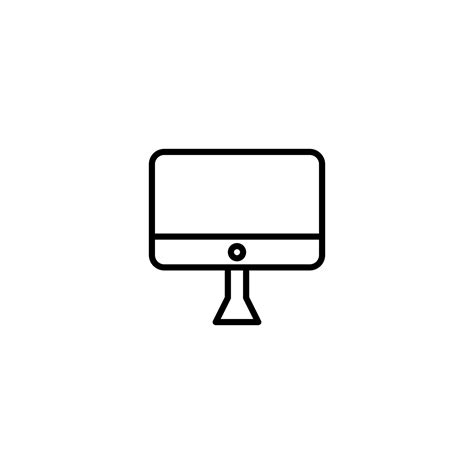 Monitor Icon With Outline Style Vector Art At Vecteezy