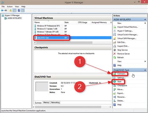 Hyper V Create And Use VHD Of Windows 10 With Disk2VHD Tutorials