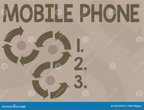 Sign Displaying Mobile Phone Business Idea A Handheld Device Used To Send Receive Calls And
