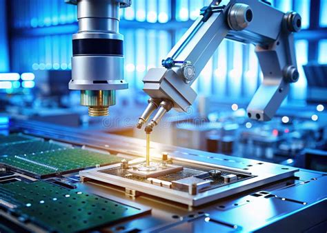 Precise Robotic Arm Assembles Circuit Boards In A Pristine Cleanroom