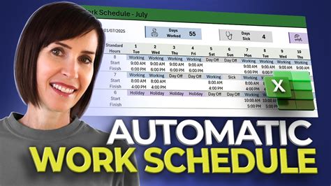 Automated Work Schedule In Excel • My Online Training Hub