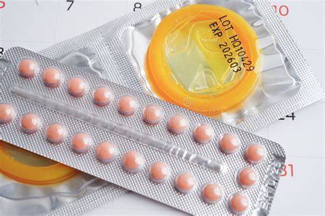 Condom And Birth Control Pills For Prevent Infection Safe Sex And