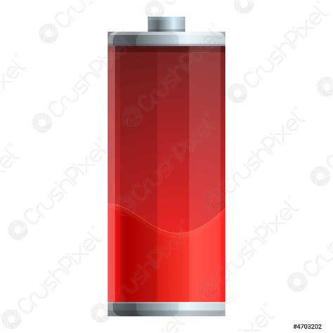Empty Battery Icon Cartoon Vector Charger Energy Stock Vector 4703202