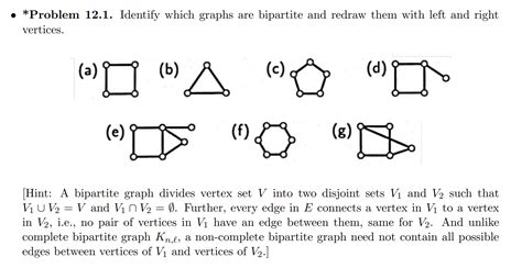 Solved Problem 121 Identify Which Graphs Are Bipartite