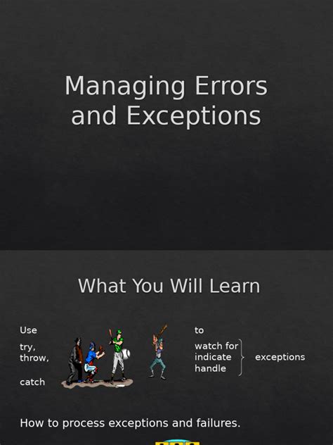 Managing Errors And Exceptions Pdf Class Computer Programming Java Programming Language