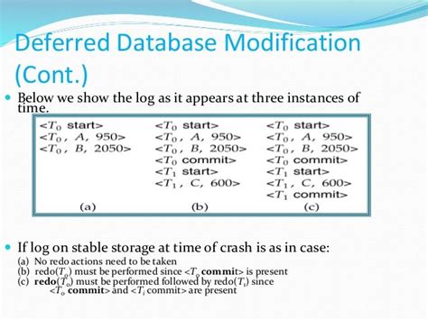 Log Based And Recovery With Concurrent Transaction