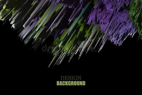 Abstract Dark Design Geometric Background Of Colored Diagonally Arranged Lines Stock Vector