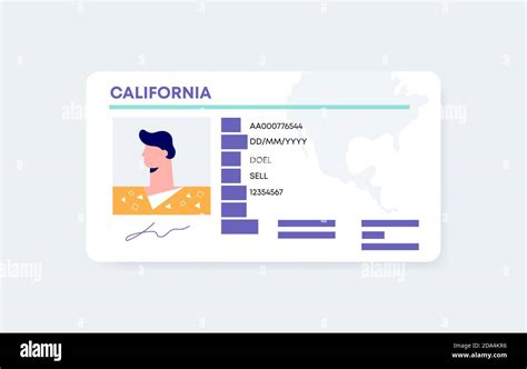 Usa Id Card Template American Identification Card With Secure Pass Personal Information Of Usa Id Card Template American Identification Card With Secure Pass Personal Information Of